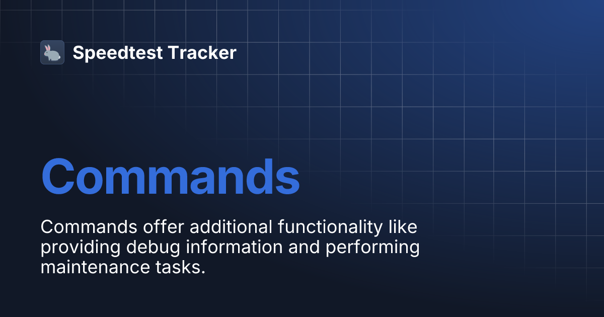 Commands | Speedtest Tracker