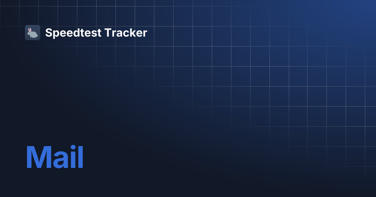 Mail | Speedtest Tracker